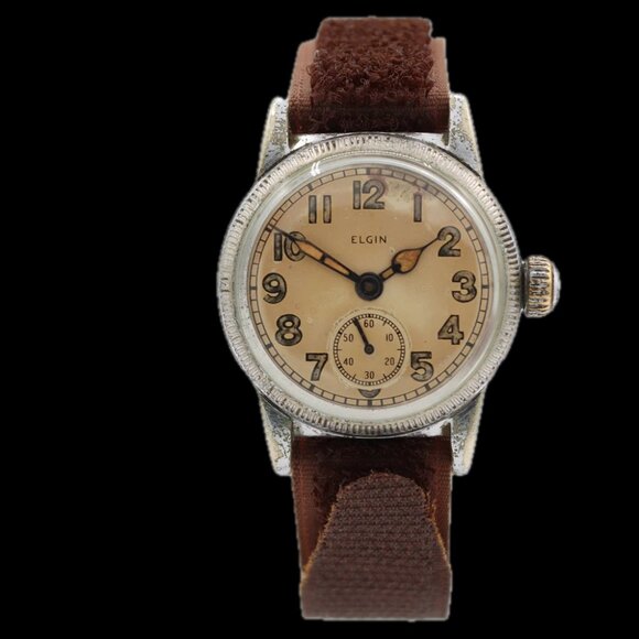 Elgin | Accessories | Vintage Elgin Military Style Mens Mechanical ...